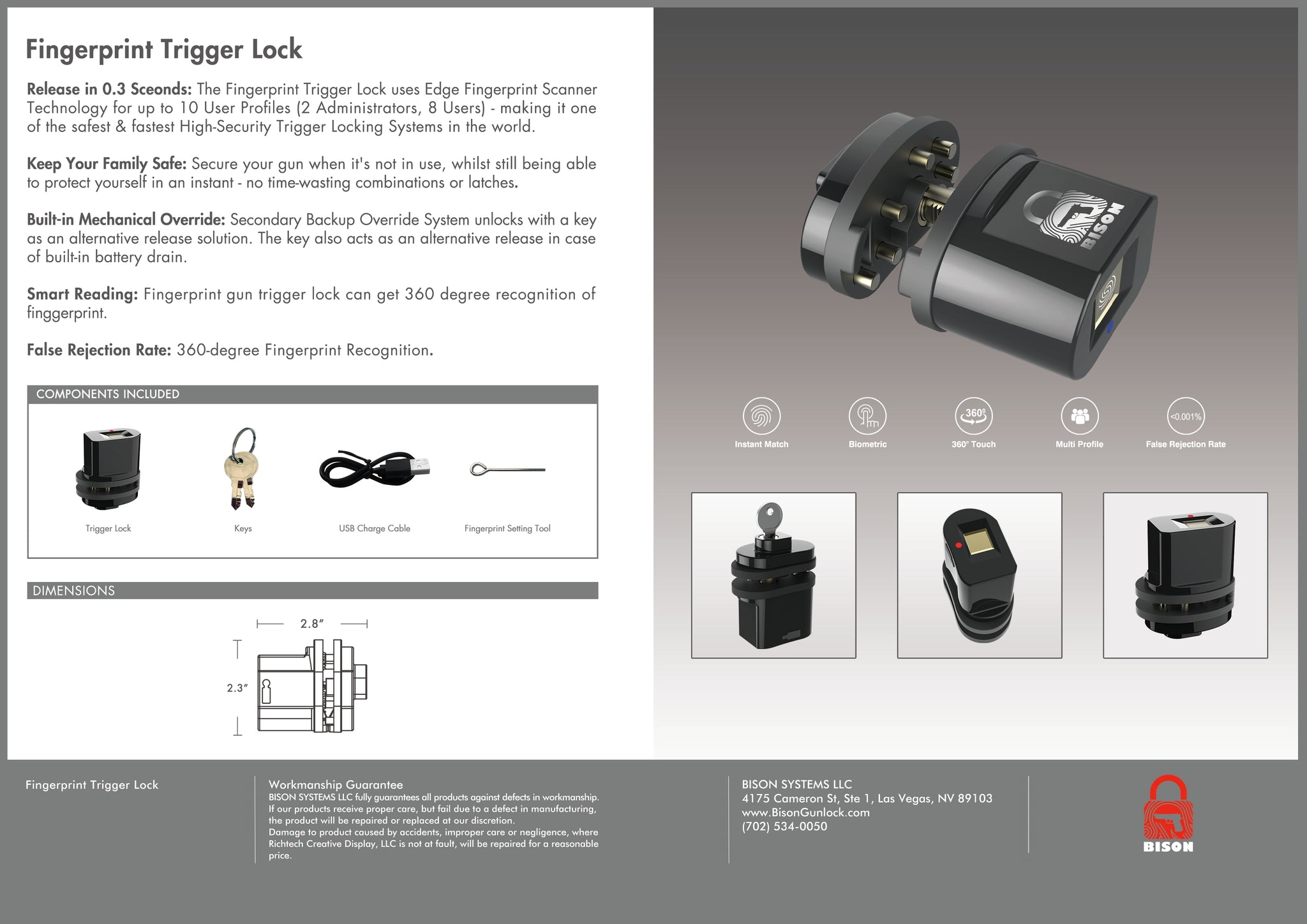BISON™ Fingerprint Trigger Lock – BISON Fingerprint Trigger Lock